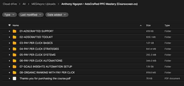 Anthony Nguyen AdsCrafted PPC Mastery - CoursOcean