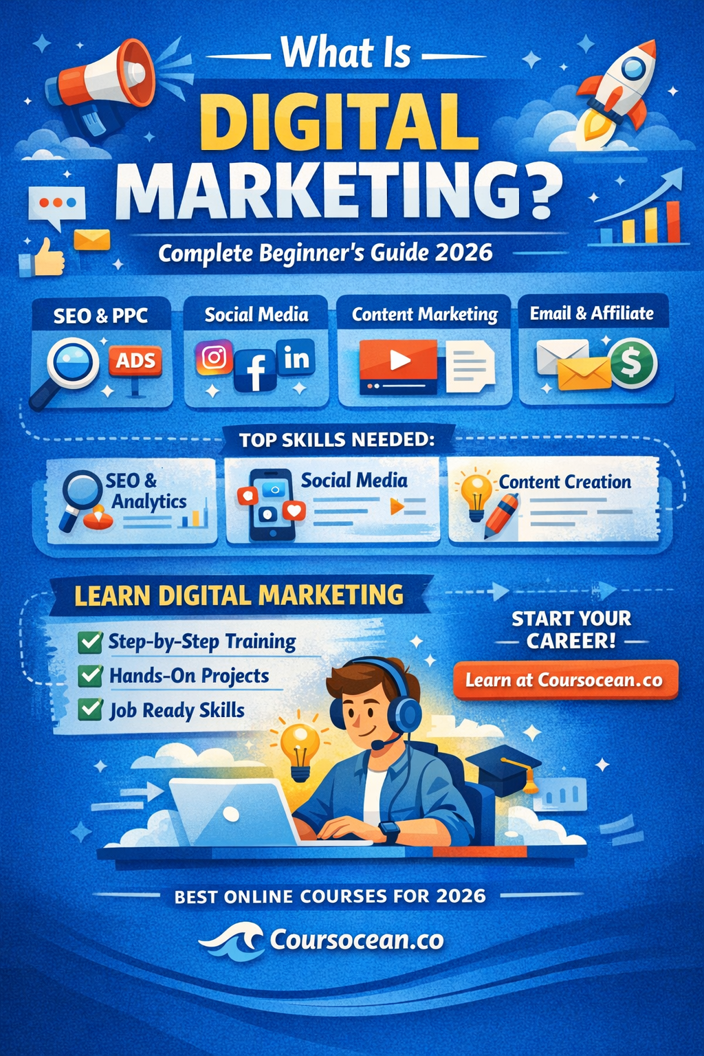 What Is Digital Marketing? Complete Beginner’s Guide (2026) - CoursOcean